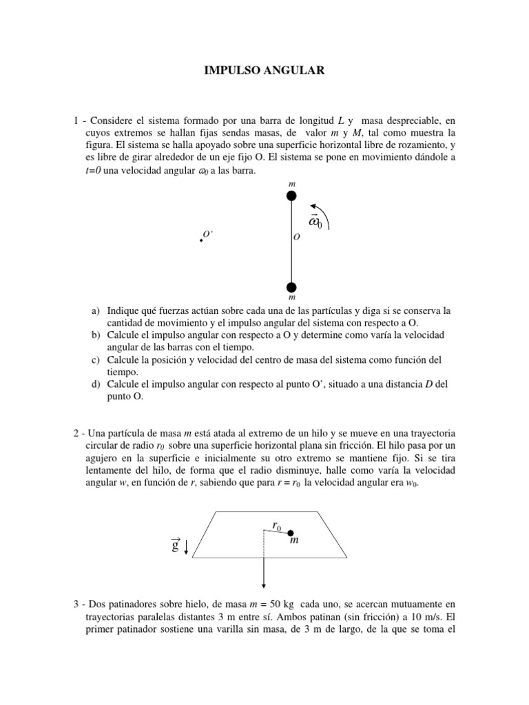 P 7 Impulso Angular | PDF | Momento angular | Movimiento (física)