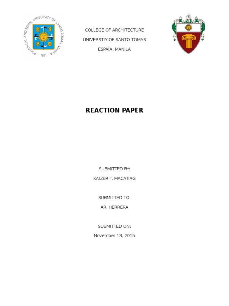 Reaction Paper | PDF | Home & Garden | Science & Mathematics