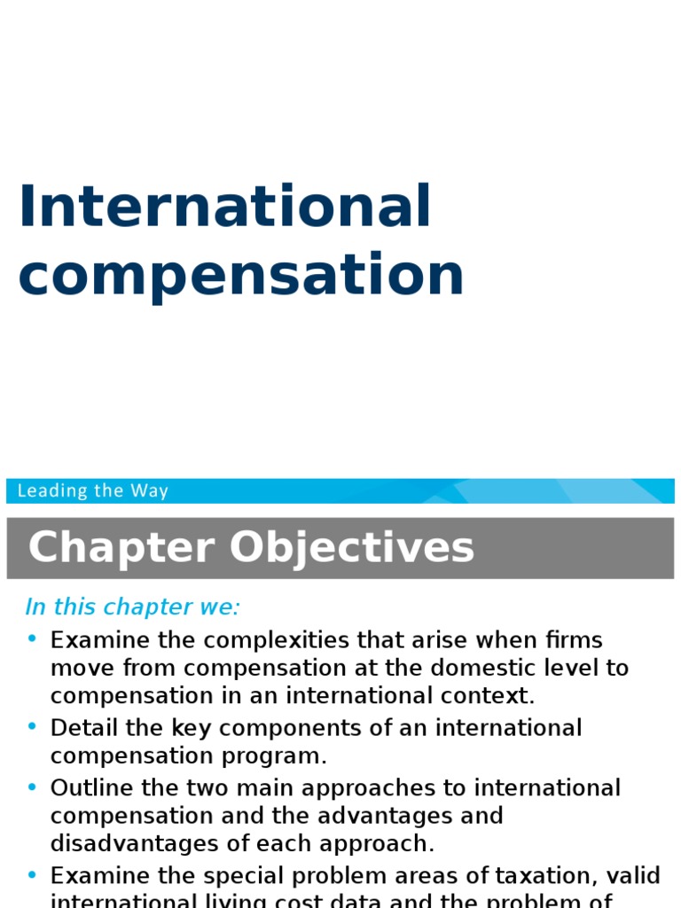 International Compensation Pdf Welfare Taxes
