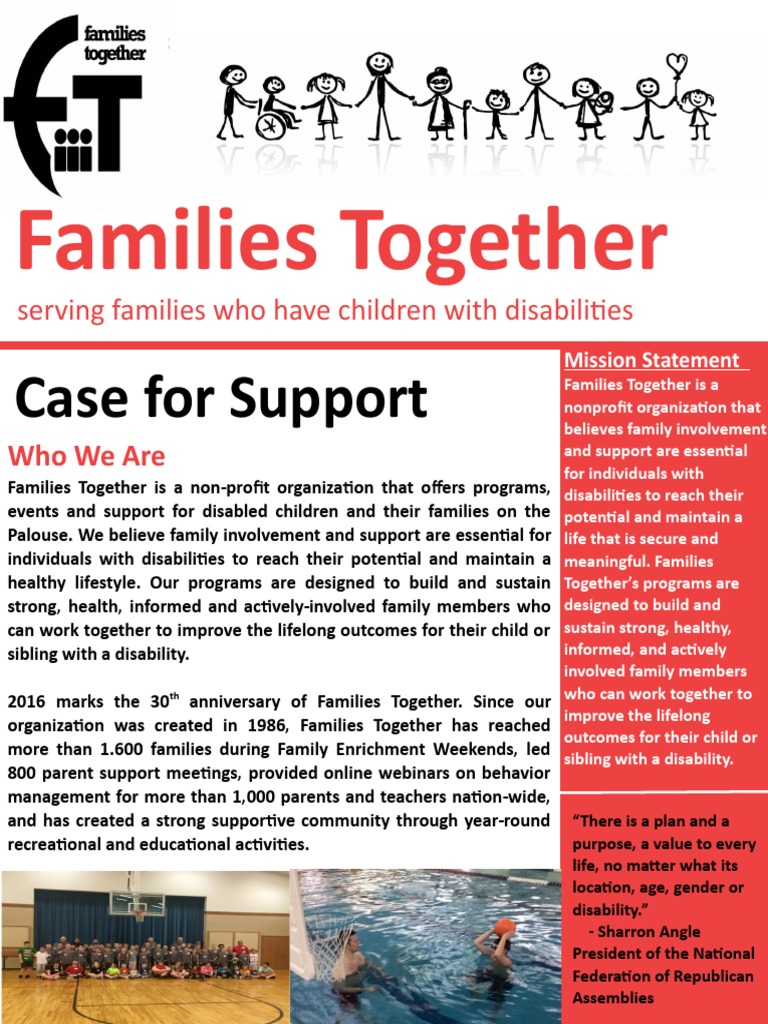 Case For Support | PDF | Sibling | Disability
