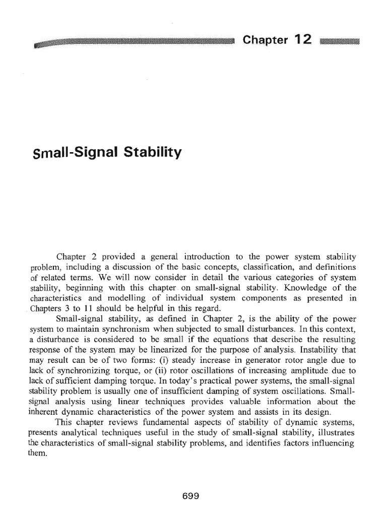 Chapter 12 Small-Signal Stability | PDF | Eigenvalues And Eigenvectors ...