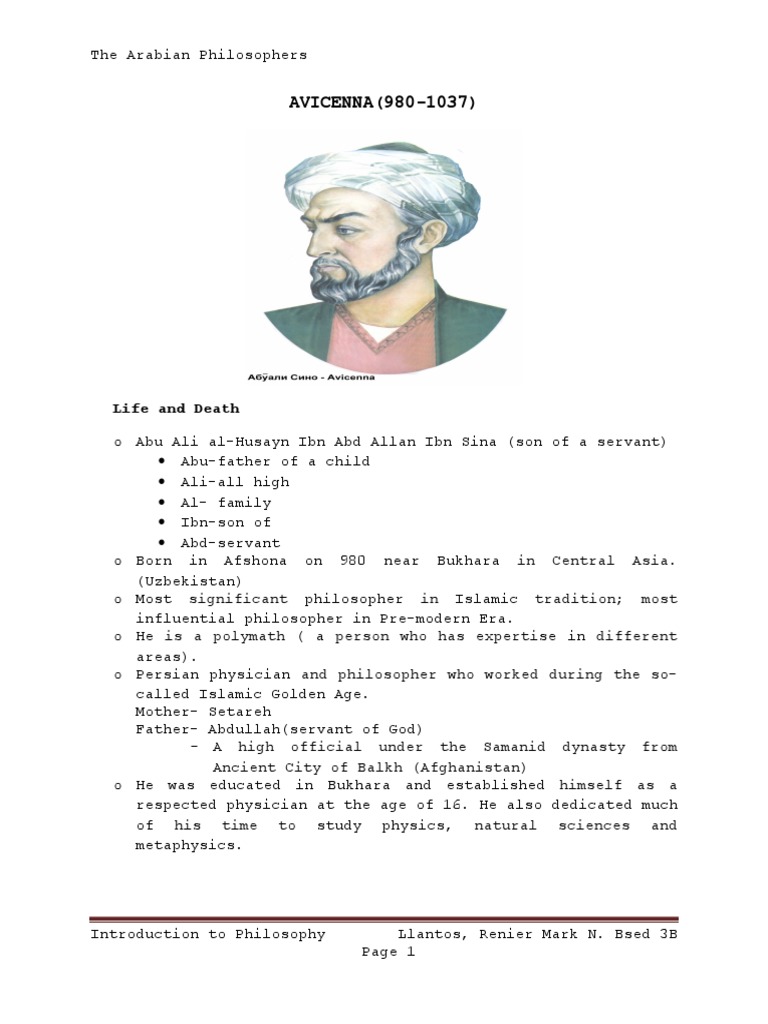 AVICENNA Handouts | PDF | Western Philosophy | Science
