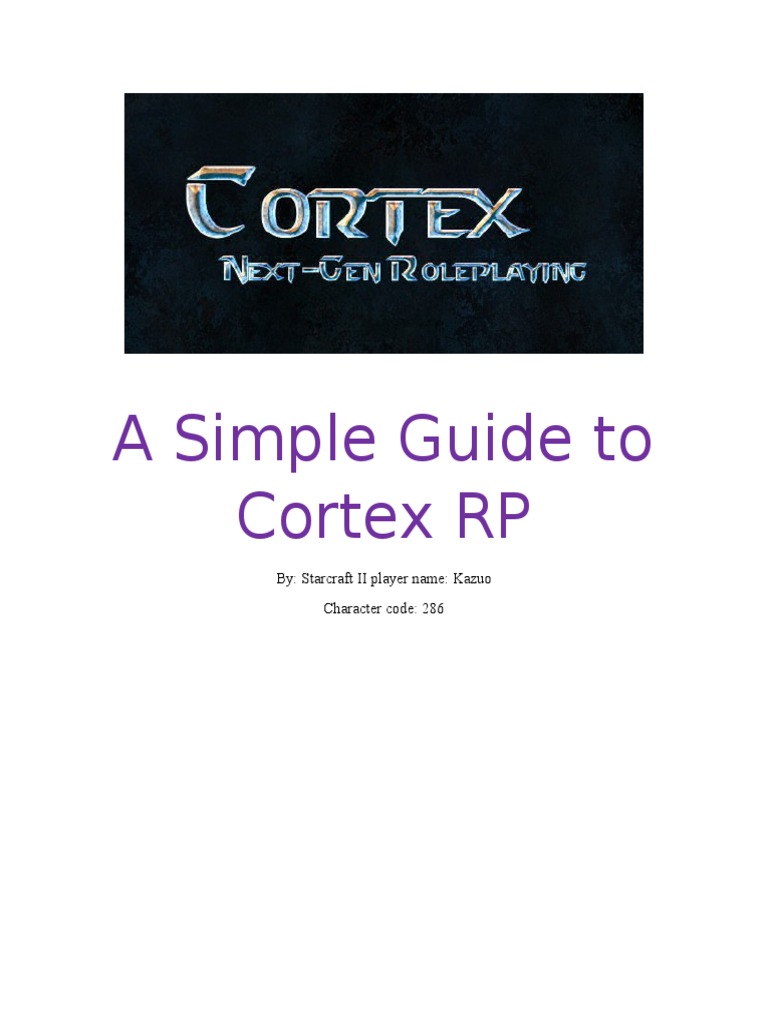 Cortex RP Guide | PDF | Parameter (Computer Programming) | Time