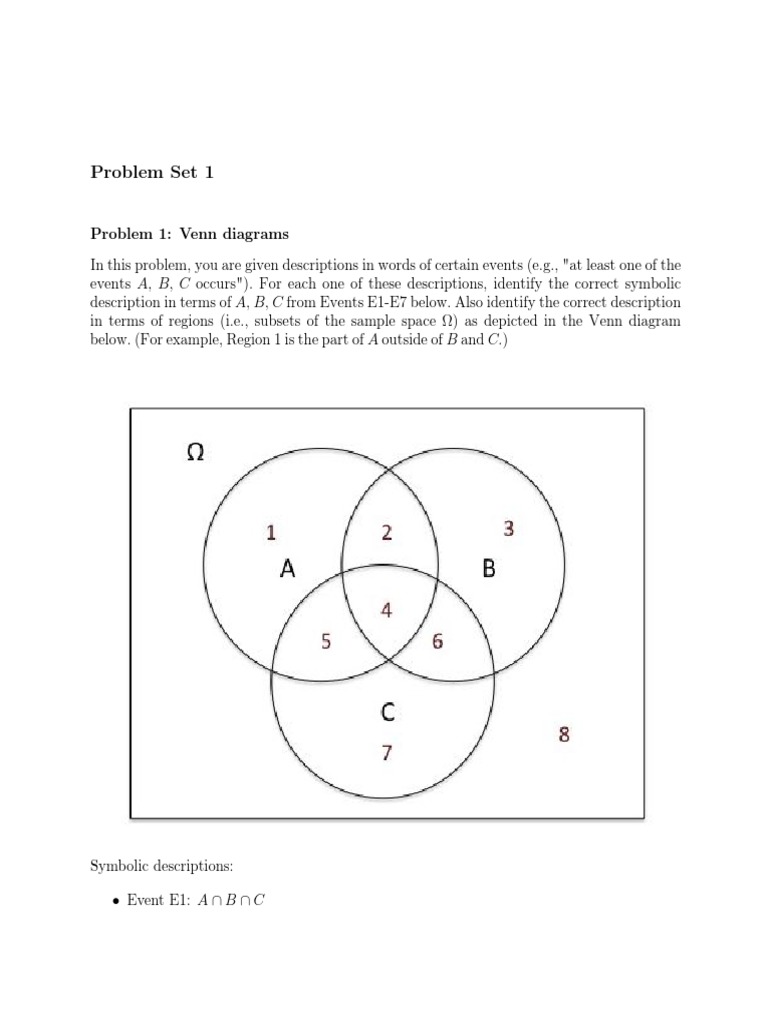 Problem Set 1 | PDF | Probability | Sequence