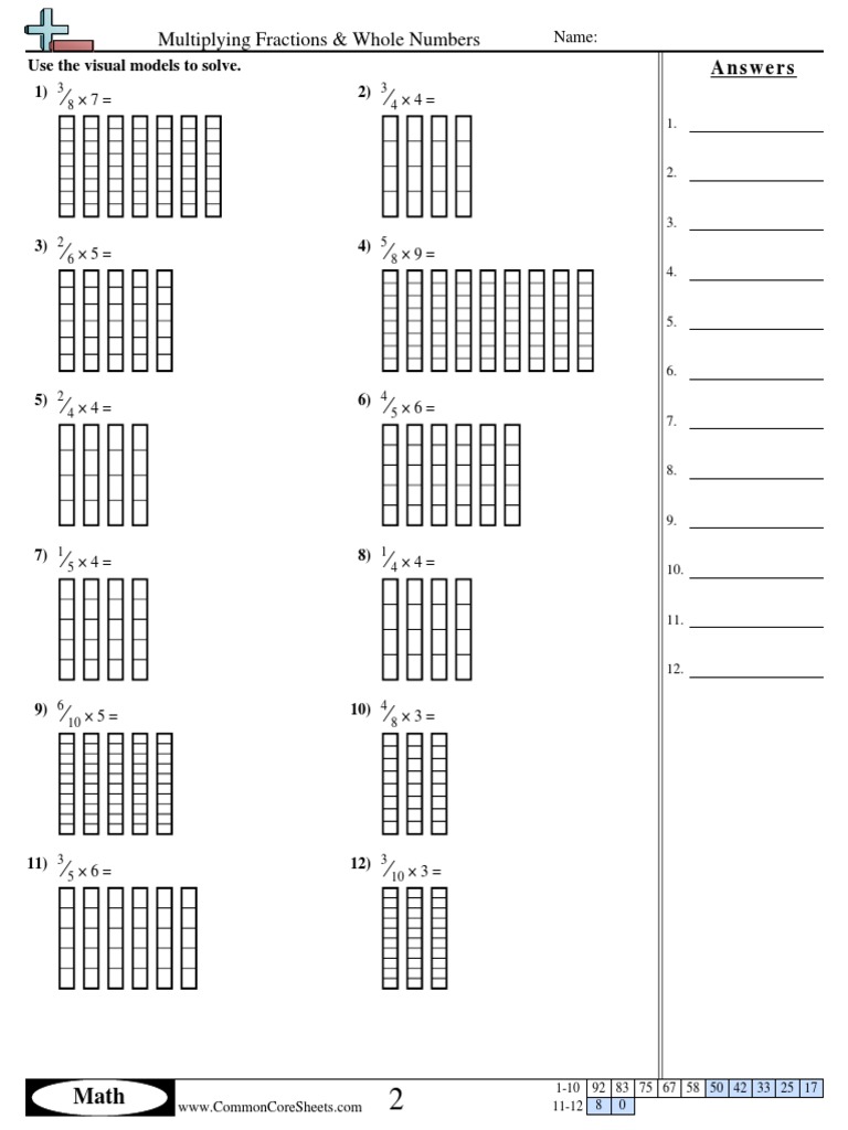 Visual Guide to Multiplying Fractions | PDF