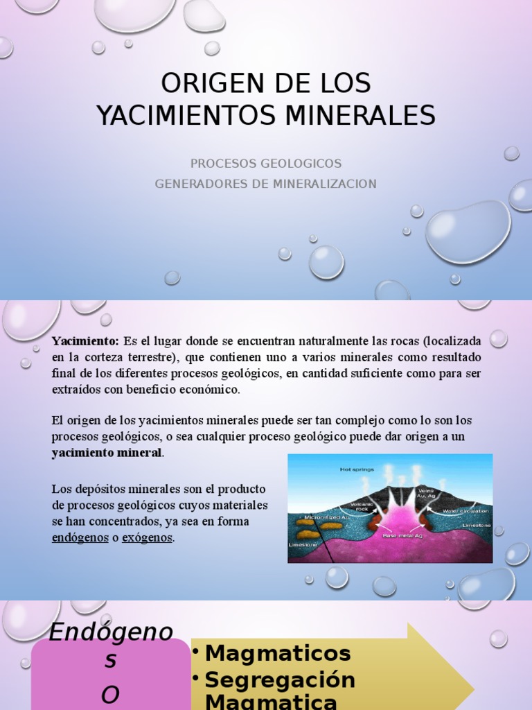 Origen de Los Yacimientos Minerales | Minerales | Roca (Geología)
