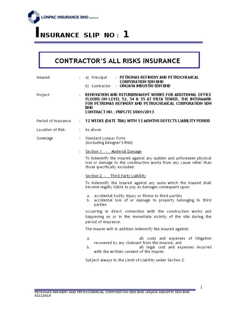 Car WC - Petronas Refinery and Petrochemical Corporation SDN BHD Unijaya Industri SDN BHD | PDF ...