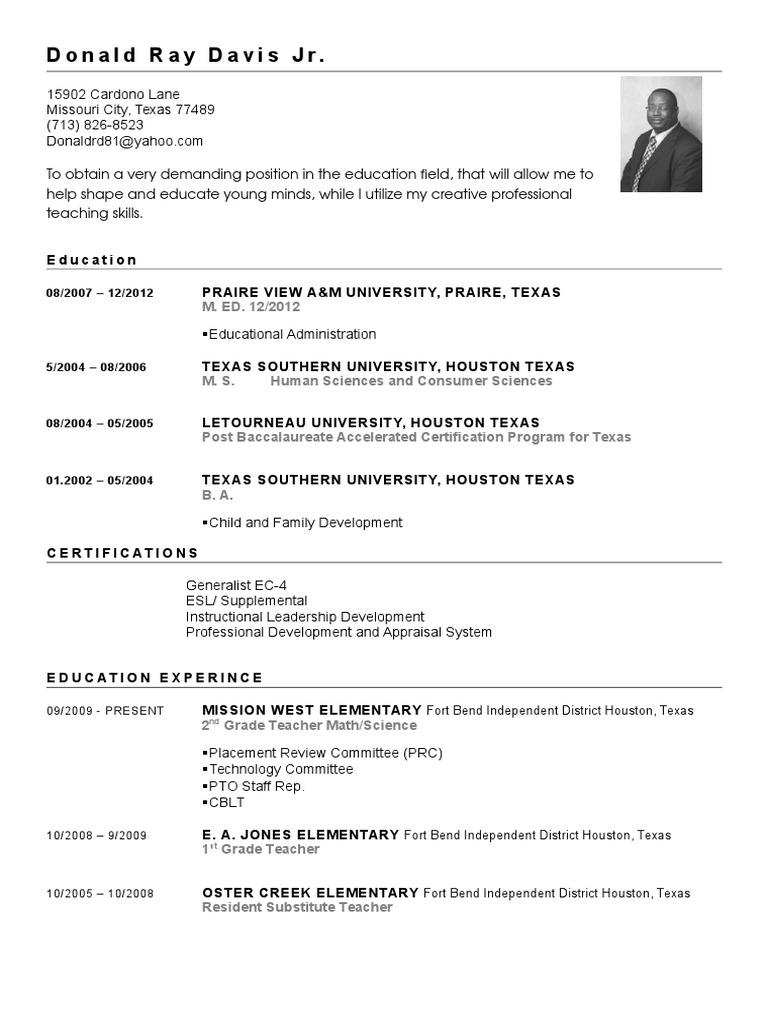 Davis Resume | PDF | Wellness