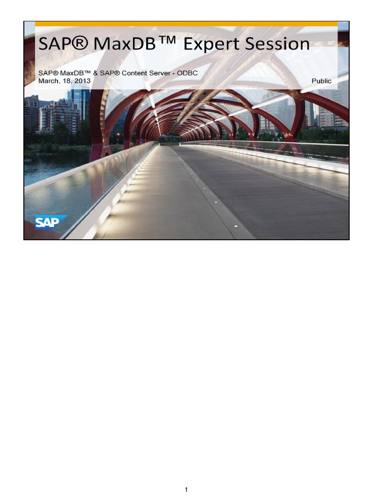 SAP MaxDB Content Server ODBC | PDF