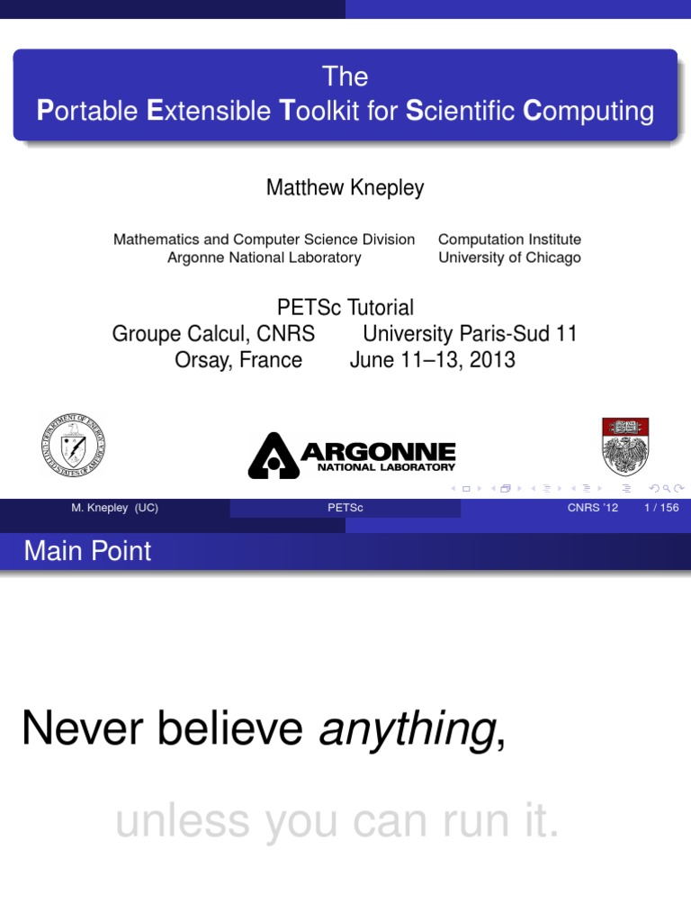 PETSc Tutorial | PDF | Finite Element Method | Mathematical Objects