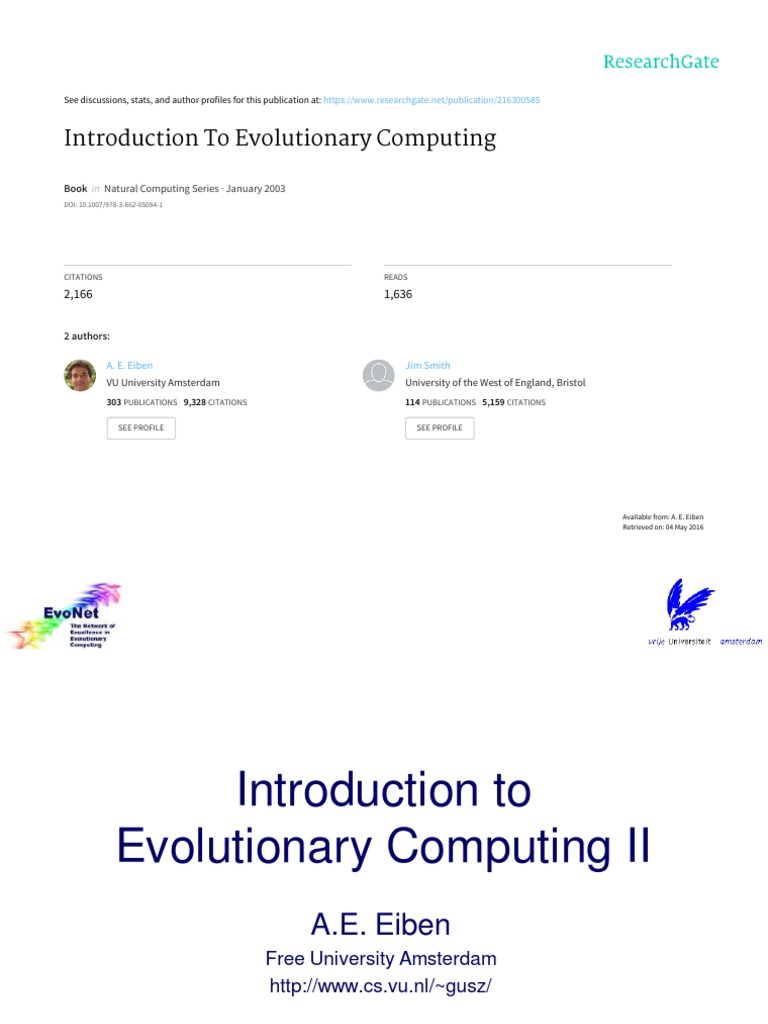 Evolutionary Computing Slides | PDF | Fitness (Biology) | Natural Selection