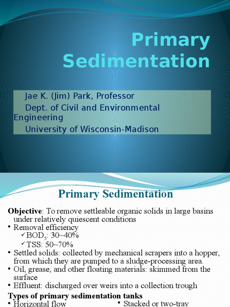 Primary Sedimentation | PDF | Liquids | Chemistry