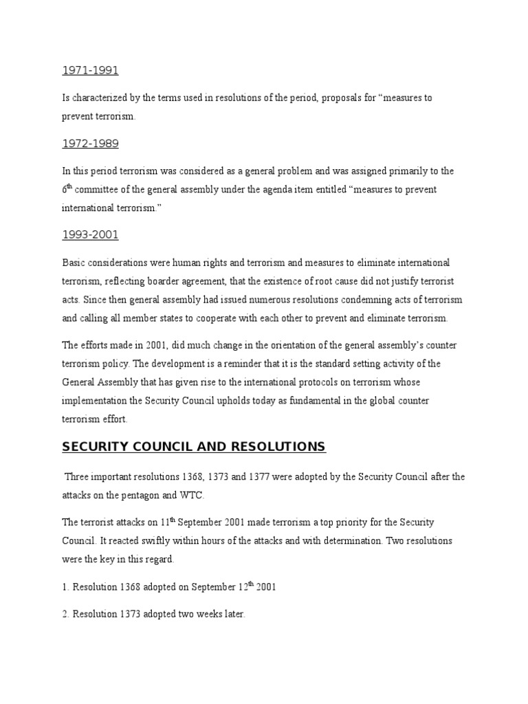 Security Council and Resolutions | PDF | United Nations General ...