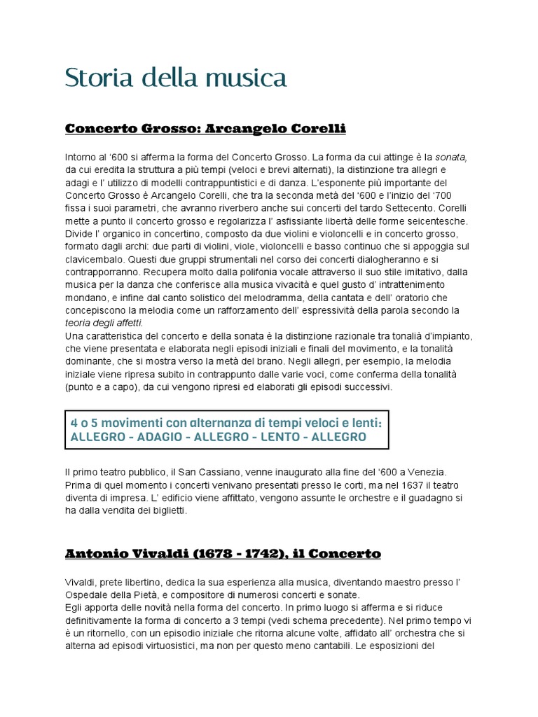 Storia Della Musica | PDF