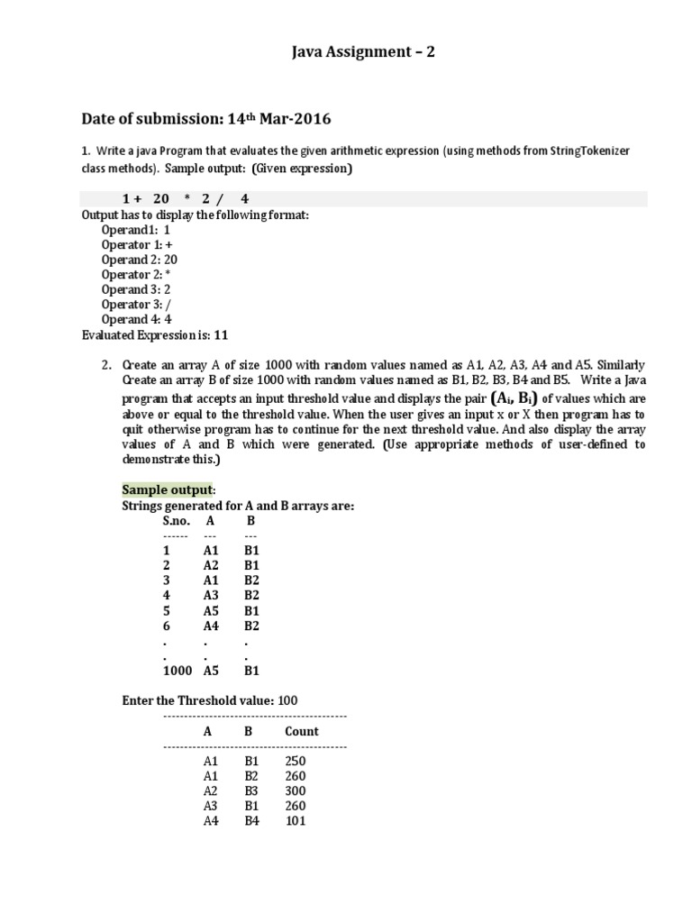 Java Assignment 2 | Download Free PDF | Method (Computer Programming ...