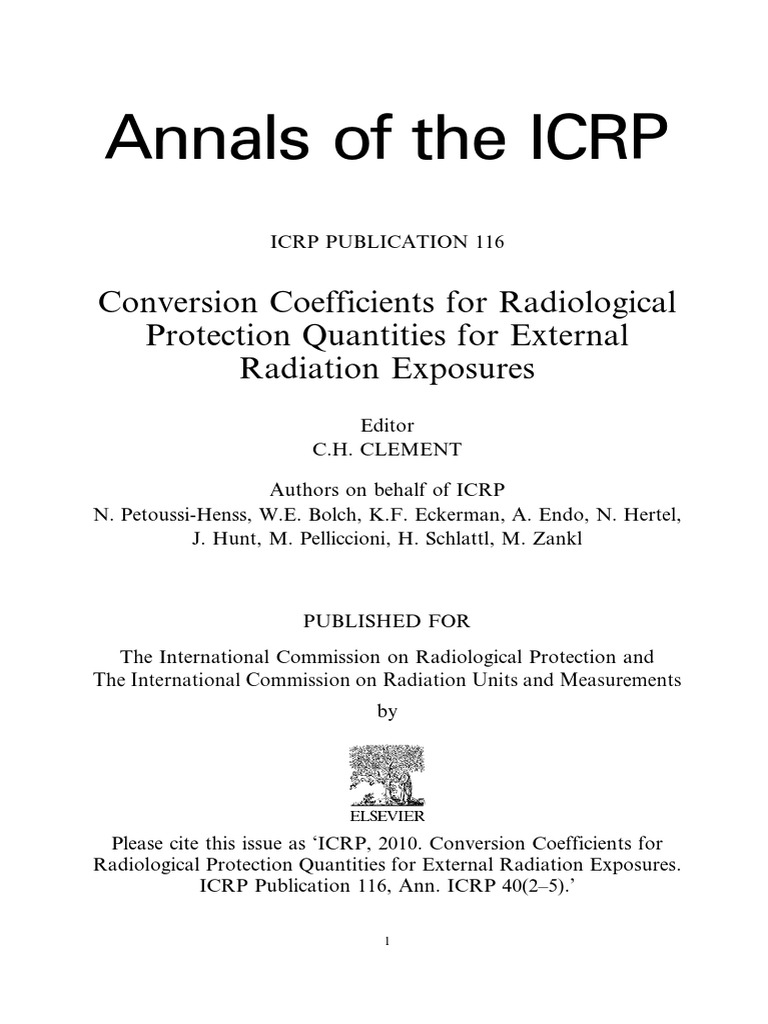 ICRP Pub116 | PDF | Absorbed Dose | Ionizing Radiation