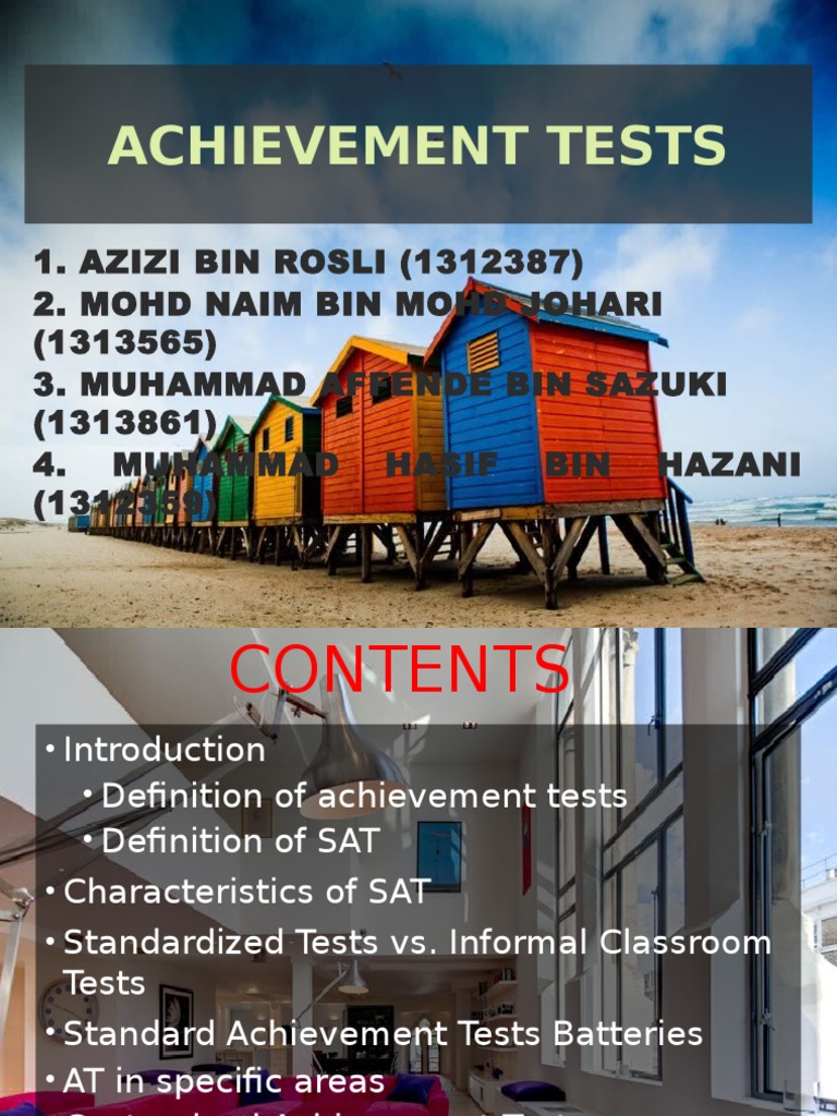 Achievement Test | Download Free PDF | Standardized Tests | Reading ...