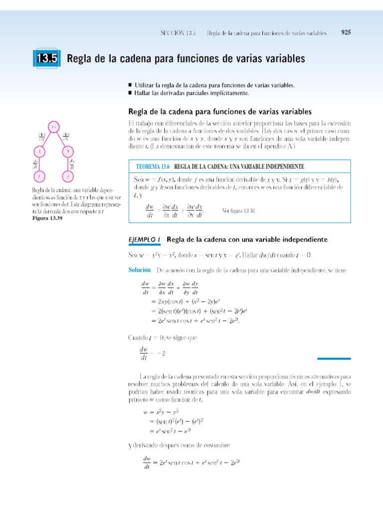 Regla de La Cadena PDF | PDF | Análisis matemático | Enseñanza de ...