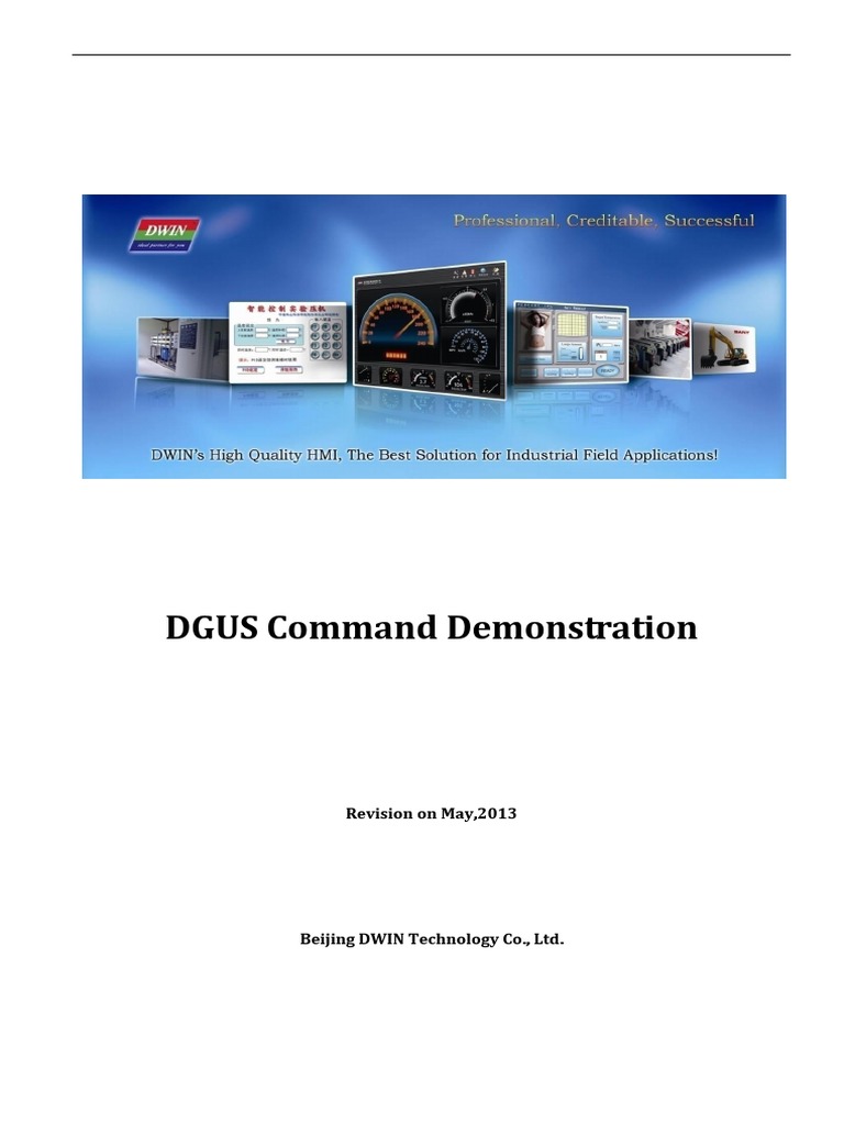 DGUS Command Demonstration Guide | PDF | Variable (Computer Science ...