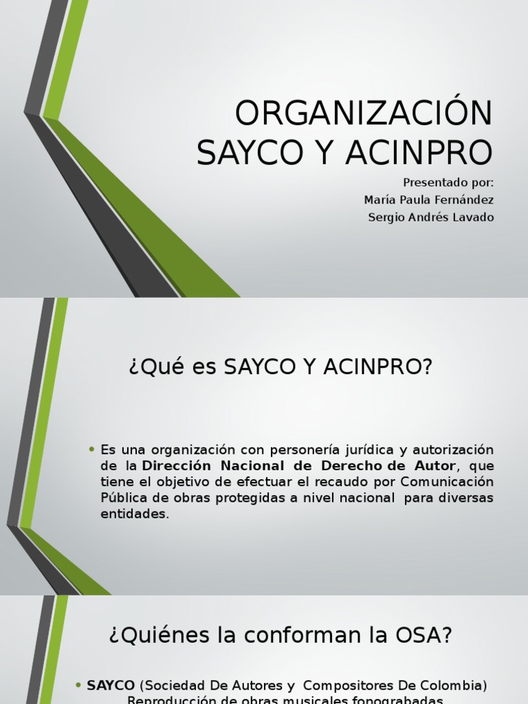 Organización Sayco y Acinpro | PDF | Informática | Tecnología