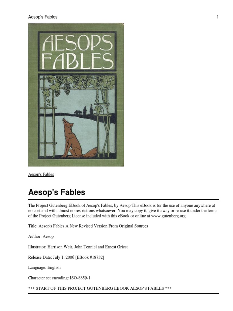 Aesop's Fables | PDF | Aesop | Nature