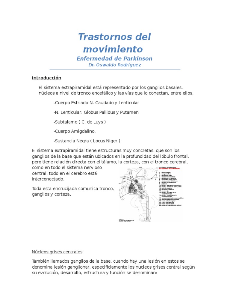 Trastornos Del Movimiento | PDF | Ganglios basales | Enfermedad de Parkinson