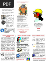 Triptico Uso de Epp | PDF | Guante | Contaminación