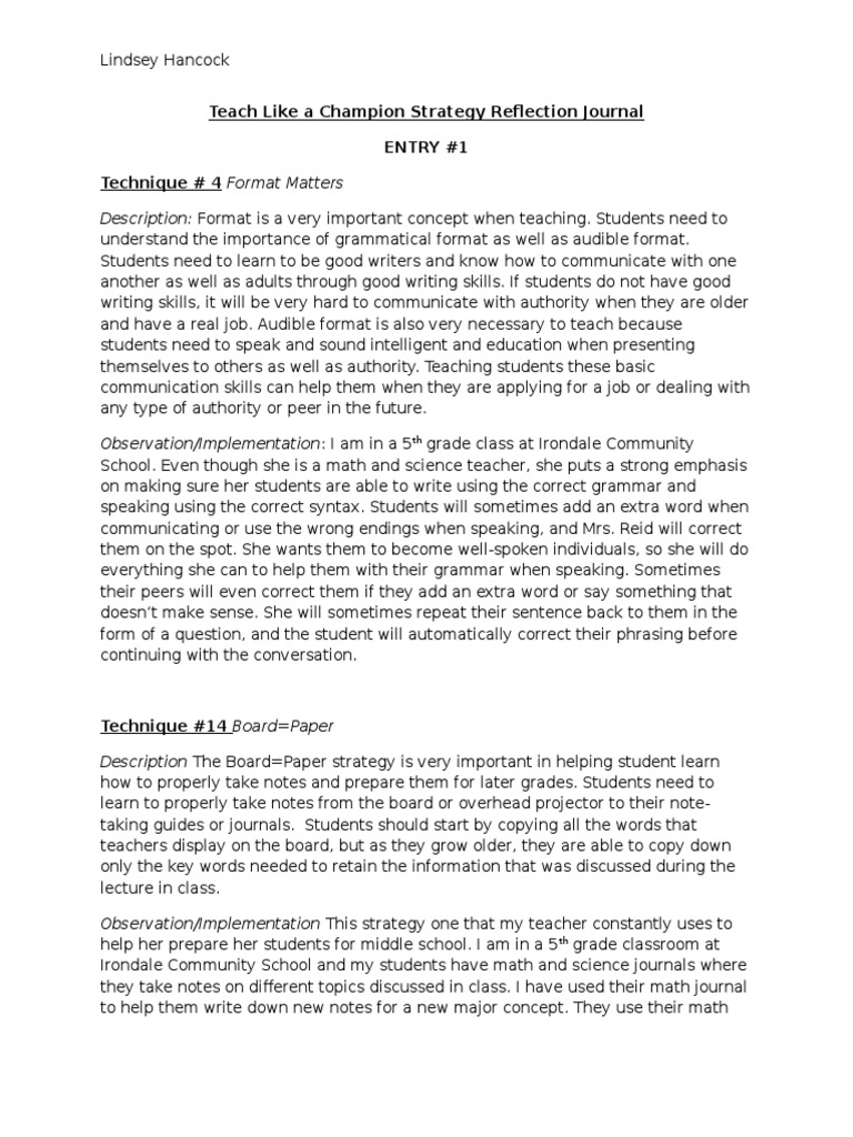 Teach Like A Champion | PDF | Classroom | Teachers