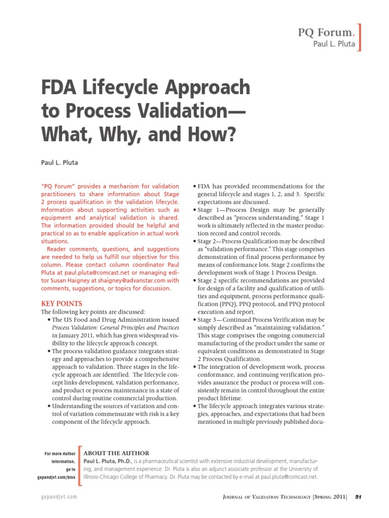 FDA Lifecycle Approach | PDF | Verification And Validation | Business ... FDA Lifecycle Approach | PDF | Verification And Validation | Business ...