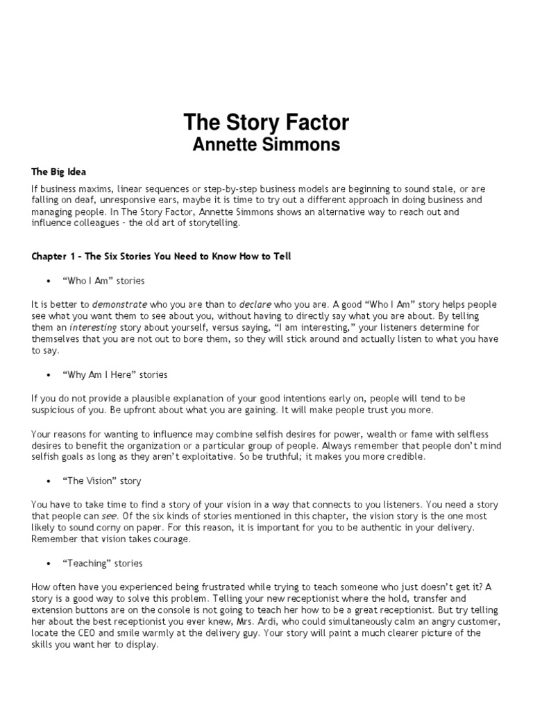 The Story Factor | PDF | Storytelling | Thought