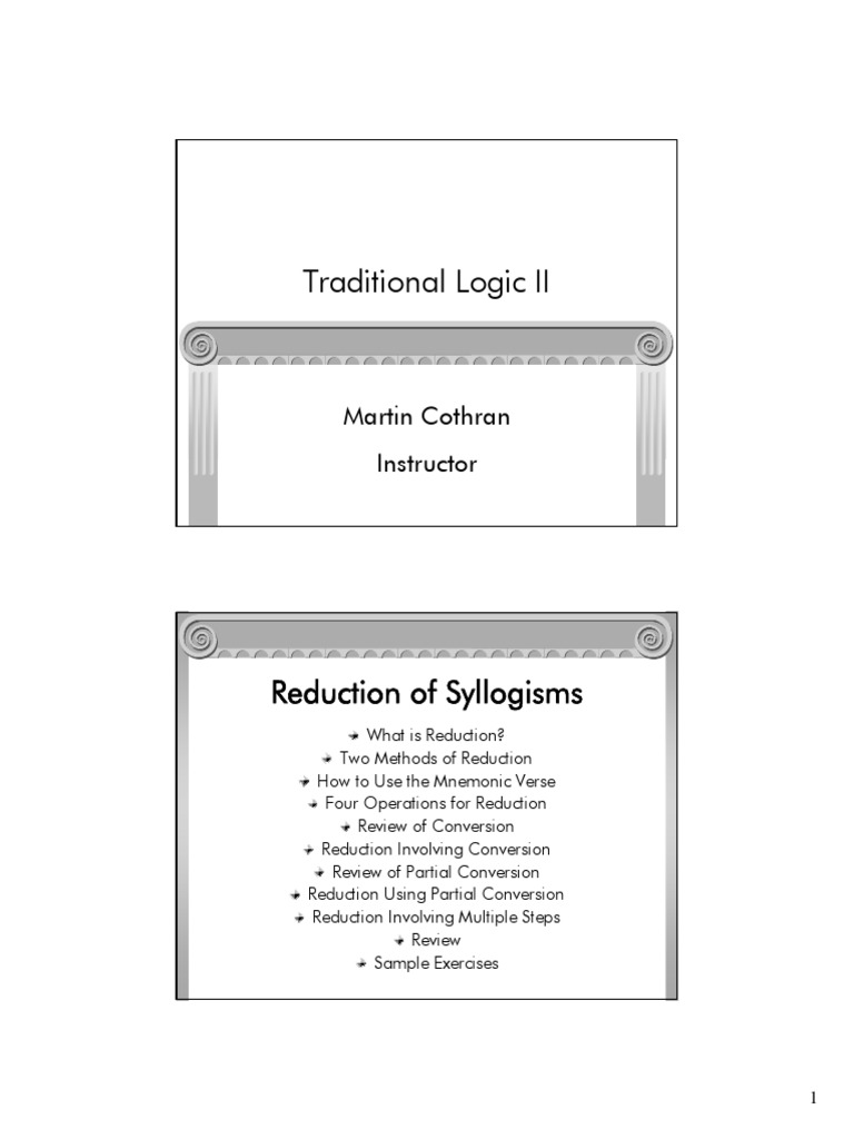 Traditional Logic II: Martin Cothran Instructor | PDF | Metaphilosophy ...