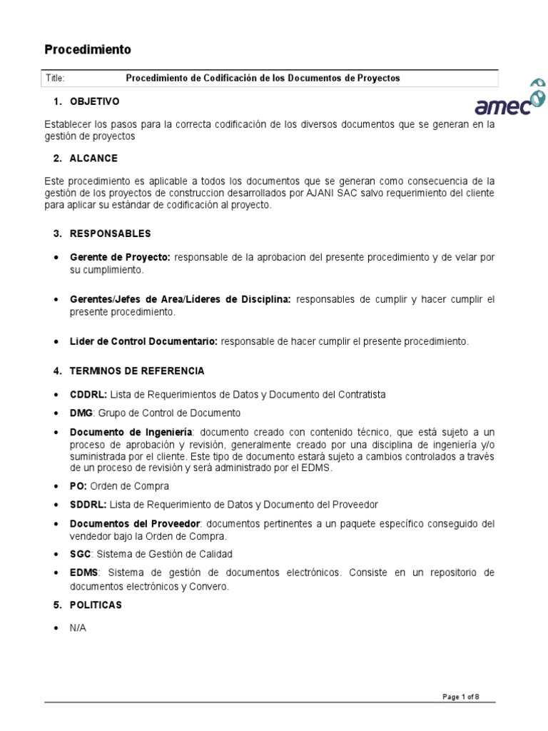 PROCEDIMIENTO DE CODIFICACION DE DOCUMENTOS DE PROYECTOS.docx