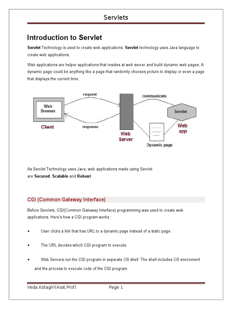 Introduction to Servlet Technology | PDF | Java Servlet | Java Server Pages