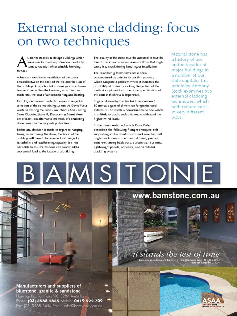 External Stone Cladding | PDF | Tile | Hvac