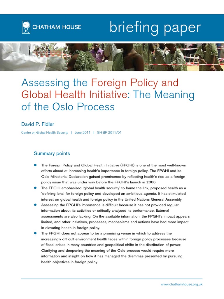 Briefing Paper: Assessing The: The Meaning of The Oslo Process | PDF ...