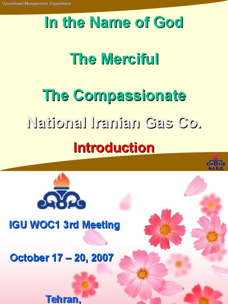 In The Name of God The Merciful The Compassionate | PDF | Natural Gas ...