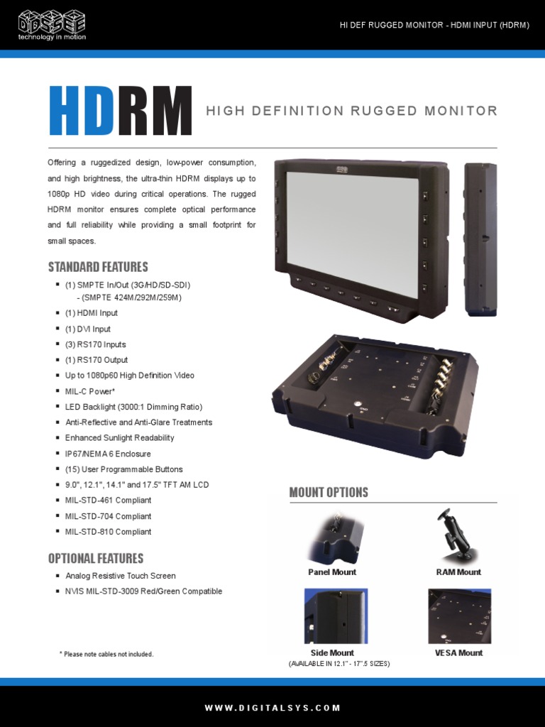 HDRM Series PDF | PDF | Computer Monitor | Display Technology