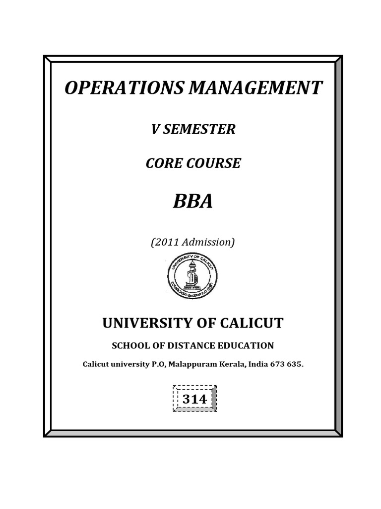 Operations Management | PDF | Operations Management | Warehouse