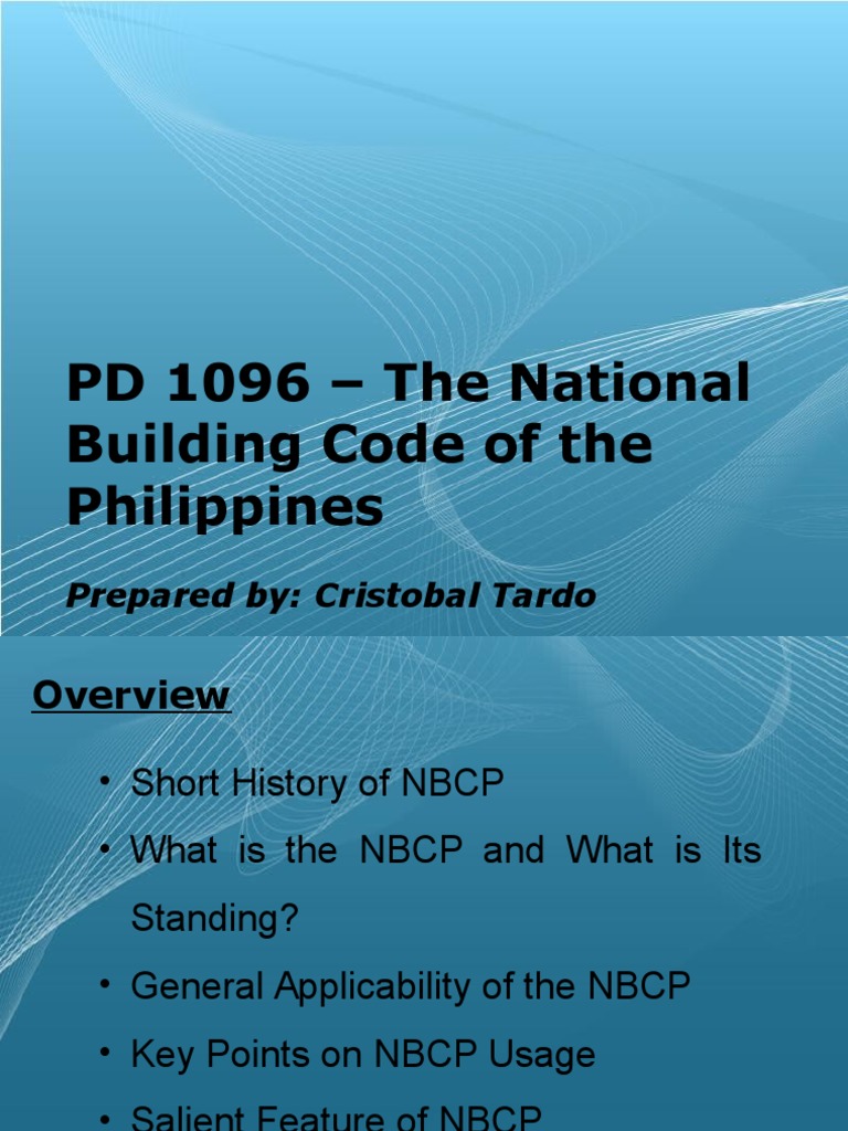 PD 1096 | PDF | Water Supply | Wall