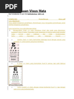 Panduan Pemeriksaan Visus Mata | PDF