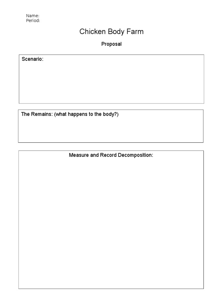 Chicken Body Farm Proposal | PDF | Science & Mathematics