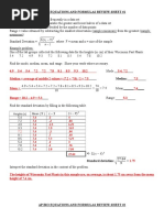 Biostatistics Formula Sheet | PDF