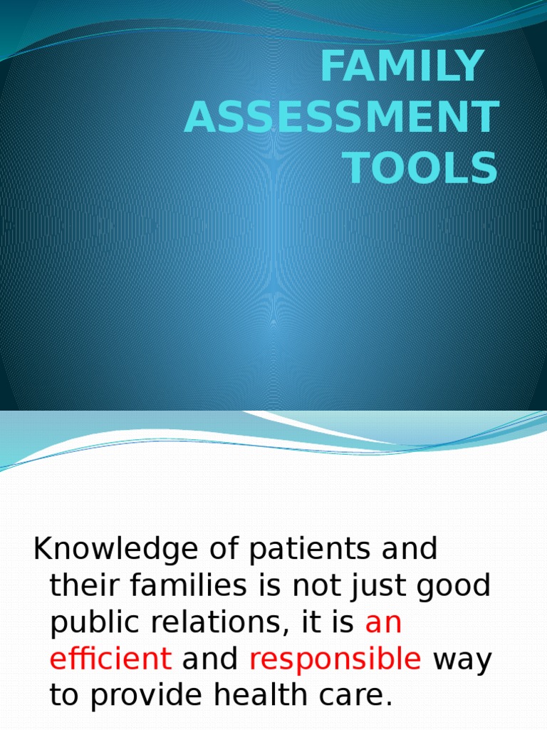 Family Assessment Tools | PDF