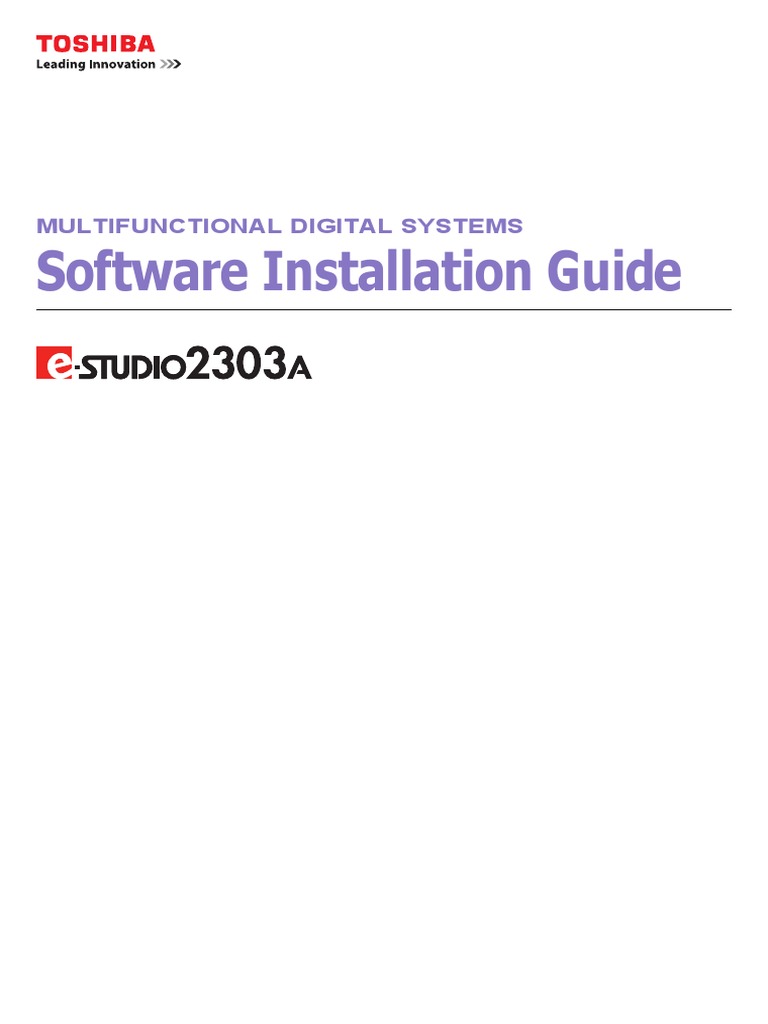 Es 2303 Installation Guide en | PDF | Installation (Computer Programs ...