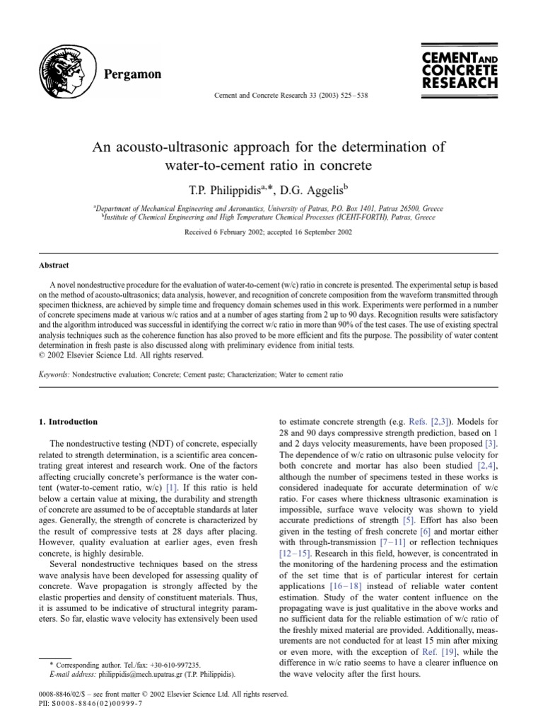 Cement and Concrete Research, Volume 33, Issue 4, April 2003, Pages 525 ...