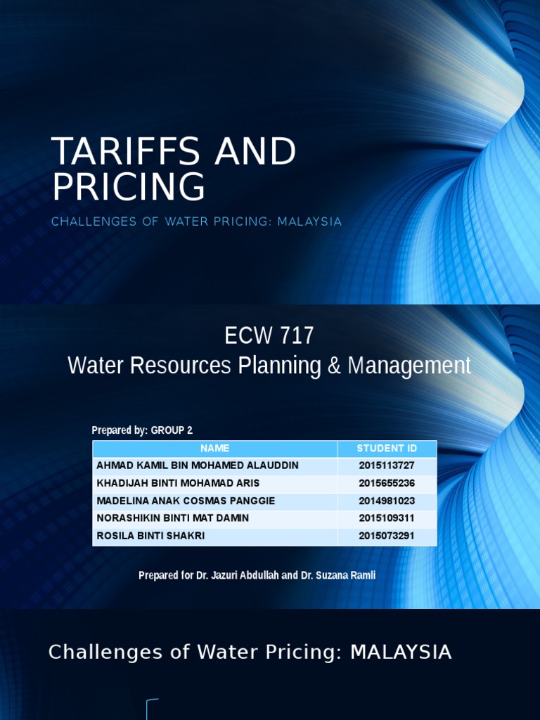 Water Tariffs and Pricing in Malaysia | PDF | Water Supply | Federal ...