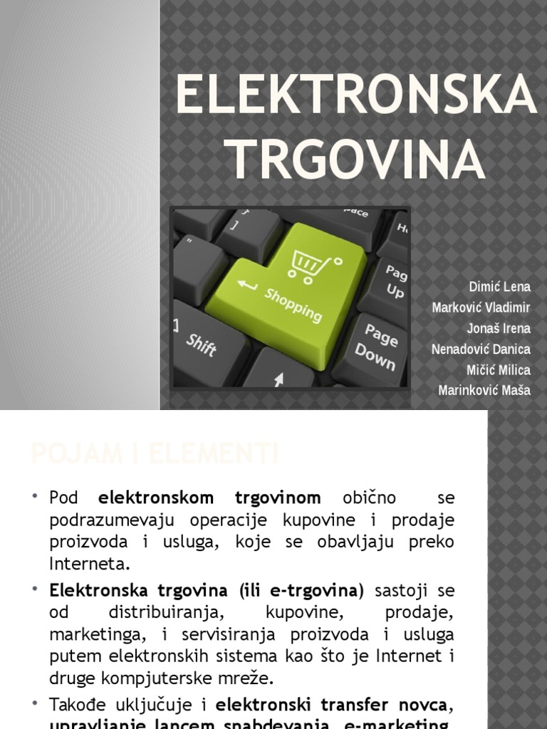 Elektronska Trgovina | PDF
