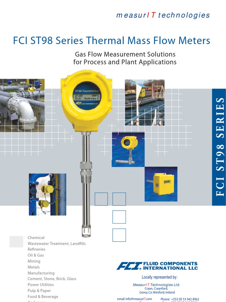 MeasurIT FCI ST98 0808 | PDF | Flow Measurement | Pipe (Fluid Conveyance)