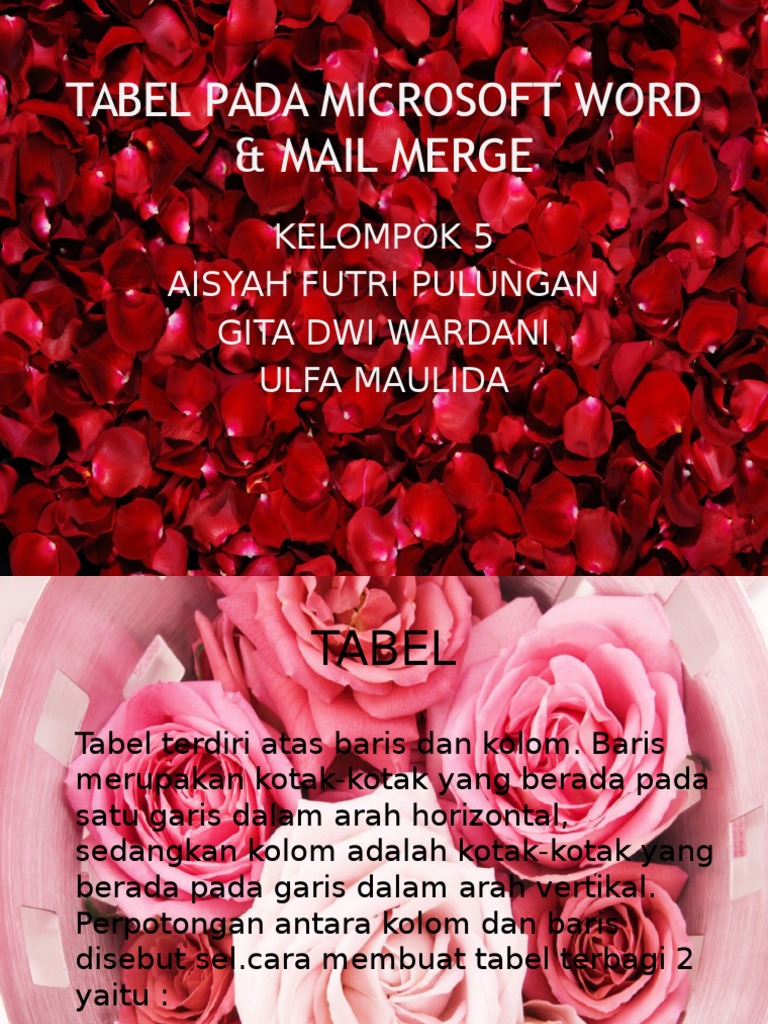 Mail Merge & Tabel Pada Microsoft Word | PDF