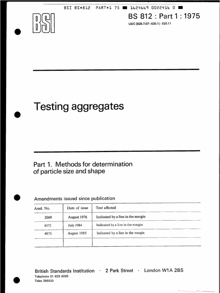 BS 812-1 - 1975 | PDF | Litre | Sodium Chloride